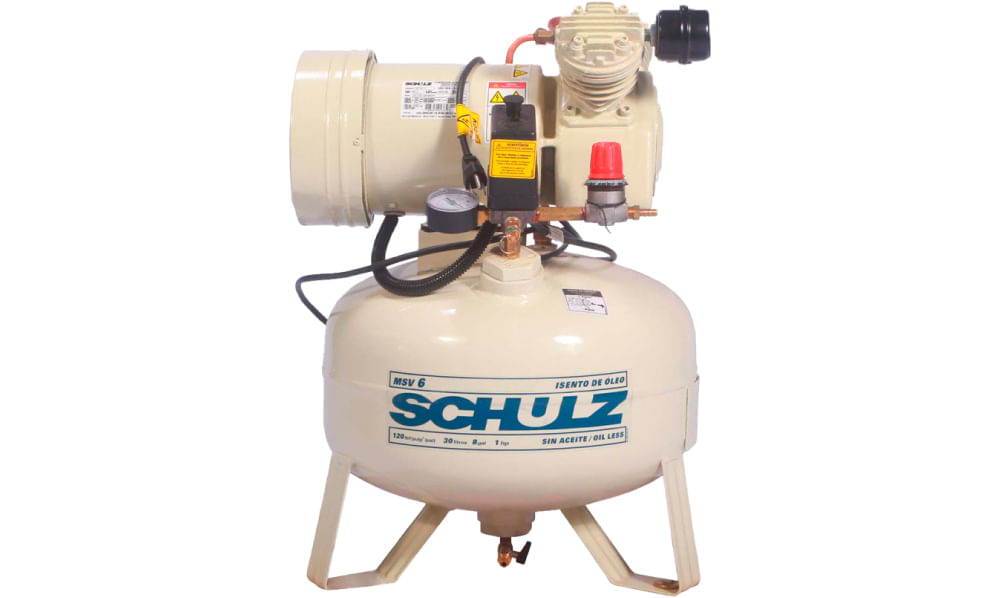 Compresor Aire MSV 6/30 1HP 220V Sin Aceite MSV 6/30 9311231 0 SCHULZ ...
